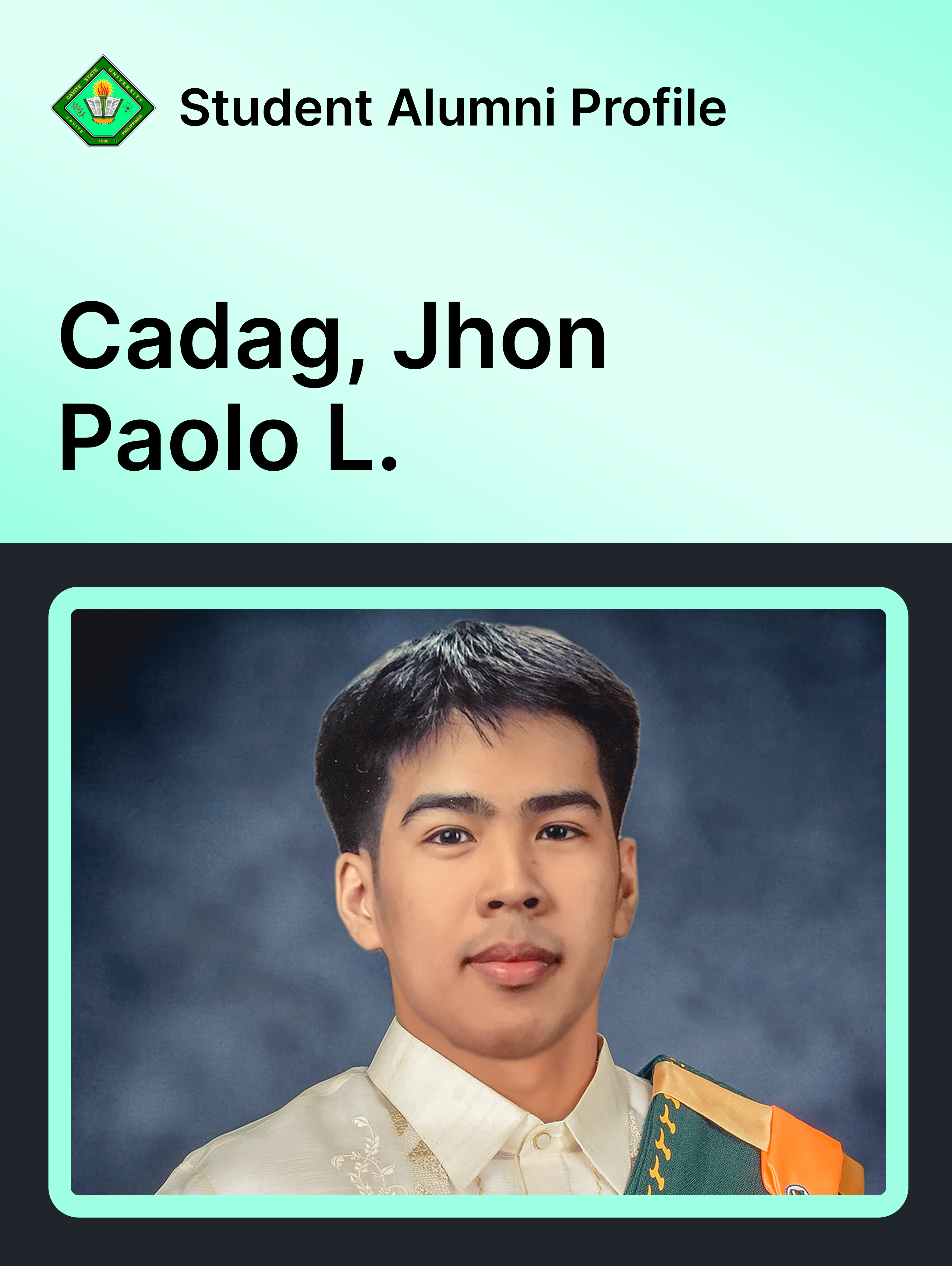 Cadag, Jhon Paolo L. | Alumni Profile